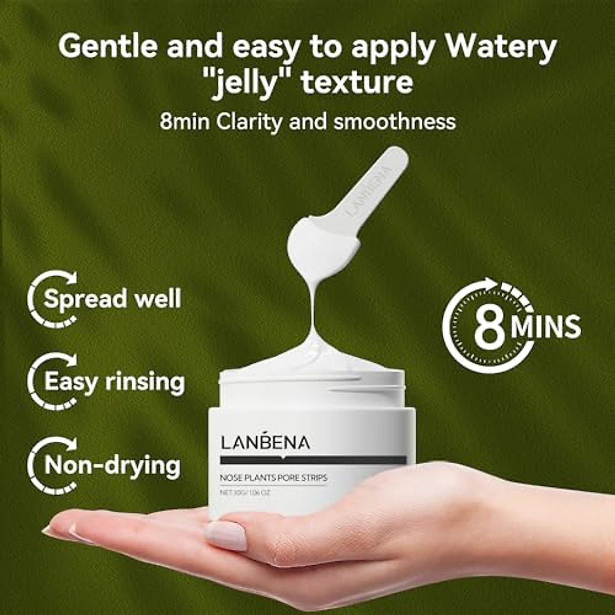 Blackhead Mask, Nose Plants Pores Strips Blackhead Remover Mask Peel off Mask Facial Pore Cleanser Purifying Face Mask Nose Strips (1.06 Ounce) - White