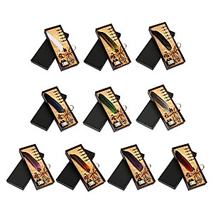 Vxkbiixxcs-o Feather Dip Pen, Pen Feather Ink Pen Calligraphy Set Includes Dip Pen 5 Steel Replacement Nibs Dip Ink Bottle Vintage Gift Box Yellow