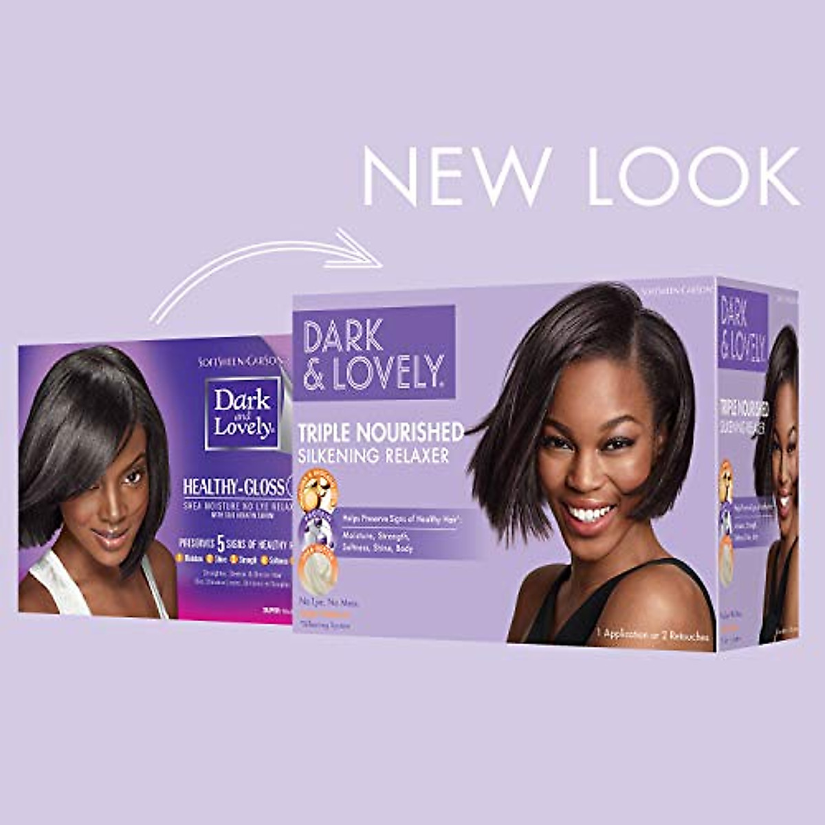 SoftSheen-Carson Dark and Lovely Triple Nourished Silkening No-Lye Relaxer with Shea Butter, Super
