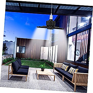 ORFOFE Five Leaves Garage Light Garage Flush Light Decorative Ceiling Lights Deformable Lamp Wide-Angle Garage Lights Overhead LED Shop Lights Flush Mount Ceiling Lights Plastic Black