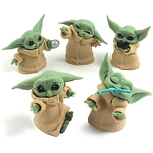 Happay 6PCS Baby Yoda Set, 2.2-Inch Action Figures, Adorable Dolls for Kids, Fun Collectible Toys