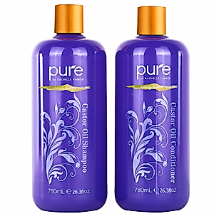 Ultra Volumizing, Growth Stimulating Organic Castor Oil Shampoo and Conditioner Set. Huge 26.5 oz Shampoo Conditioner Combination Pack to Strengthen, Grow and Restore.