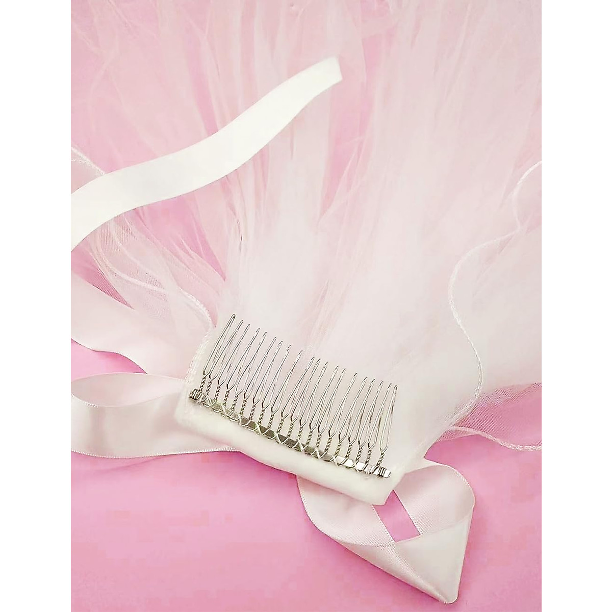 Ricawa Bridal Veil with Headband Sash Glasses 4 PCS Bachelorette Party Decorations Bridal Shower Supplies Bridesmaid Favors