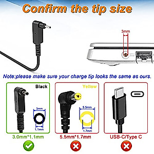 WZXHU 65W Acer C720 N15Q9 N15Q8 Laptop Charger for Acer Chromebook 15 R11 11 13 14 C720 C720p C740 A13-045N2A PA-1450-26 Spin 1 3 5 Swift 3 N16P1 CB3-131 Replacement AC Adapter Power Cord