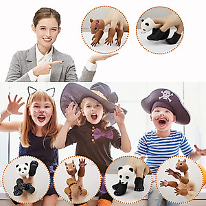 MIMIDOU Cute Animal Finger Puppets Toys 5 Set, Panda, Squirrel, cat, Shiba Inu, Pug, Role-Telling Animal Puppets, an Excellent Gift for Kids.