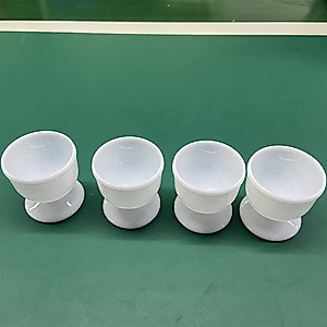 Egg Cup Set of 4 Holder Breakfast Boiled Cooking Easy to Clean Childhood Memories Kitchen White Egg Cup Holder