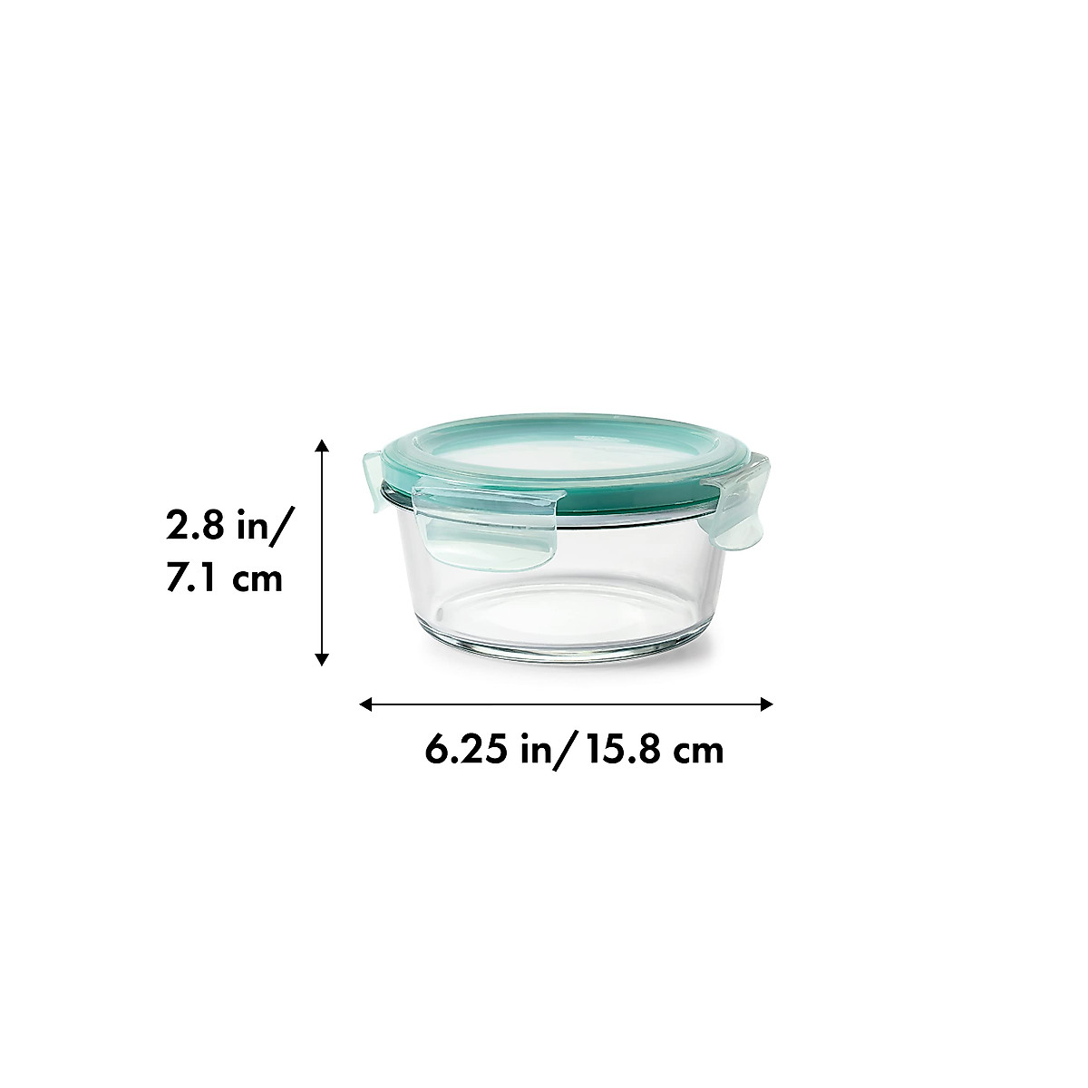OXO Good Grips 2 Cup Smart Seal Glass Round Food Storage Container (Pack of 2)