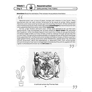 8th Grade Social Studies: Daily Practice Workbook | 20 Weeks of Fun Activities | History | Civic and Government | Geography | Economics | + Video Explanations for Each Question