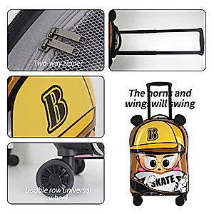 GinzaTravel Children's Fashion Suitcase 18 Inch Children's Fun Series No. 4 (Twin Series) (Sunshine Boy, 18")