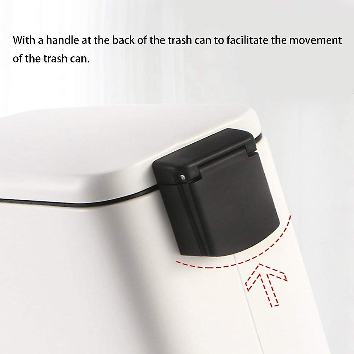 Step Trash Can, 5L Stainless Steel Pedal Garbage Bin Gentle Open and Close Low Noise for Office, Living Room, Kitchen