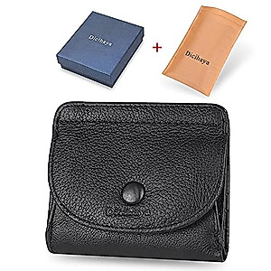 Dicihaya Female Small Wallets Coin Purse Mini Genuine Leather Wallet Bifold Pouch Multiple Cards Holder