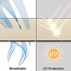 INFRANGE Heavy Duty Fence Privacy Screen Windscreen Beige 4' x 20' Shade Fabric Cloth HDPE, 90% Visibility Blockage, with Grommets, Heavy Duty Commercial Grade, Cable Zip Ties Included