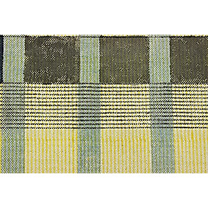 Casavani Indian Handmade Rug Geometric Green & Black Cotton Dhurrie Washable Kitchen Rugs with Tassels Farmhouse Throw Rugs for Bedroom,Laundry,Living Room,Porch 3x5 4x8 5x8 4x6 Feet