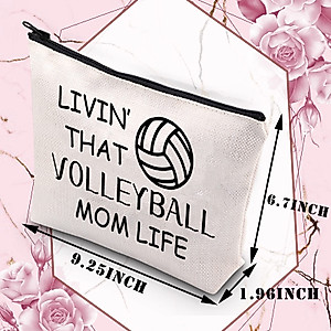 BDPWSS Volleyball Mom Gift Volleyball Player Gift Volleyball Sport Lover Gift Living That Volleyball Mom Life Volleyball Theme Zipper Pouch (Mom life volleyball)