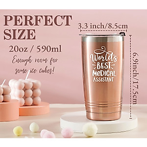 Onebttl Medical Assistant Gifts for Wowen, Gifts for Medical Assistant on Medical Assistant Week, Birthday and Christmas, 20oz Insulated Stainless Steel Tumbler - World's Best Medical Assistant