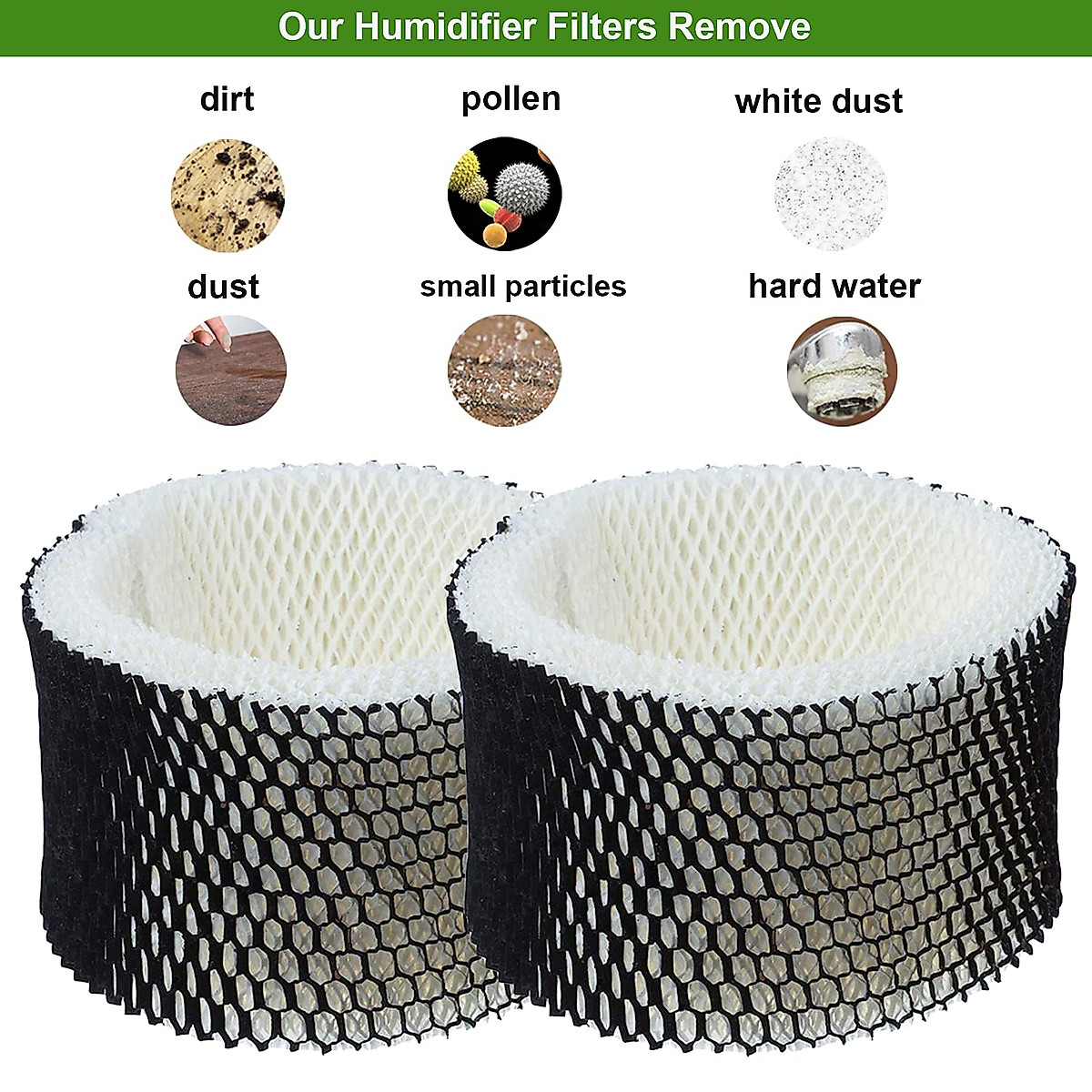 Lxiyu 8-Pack Humidifier Wicking Filter Compatible with Holmes Humidifier Replacement Filter HWF62 & HWF62CS, Filter A