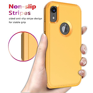 Diverbox for iPhone Xr Case [Shockproof] [Dropproof] [Dust-Proof],Heavy Duty Protection Phone Case Cover for Apple iPhone XR (Yellow)