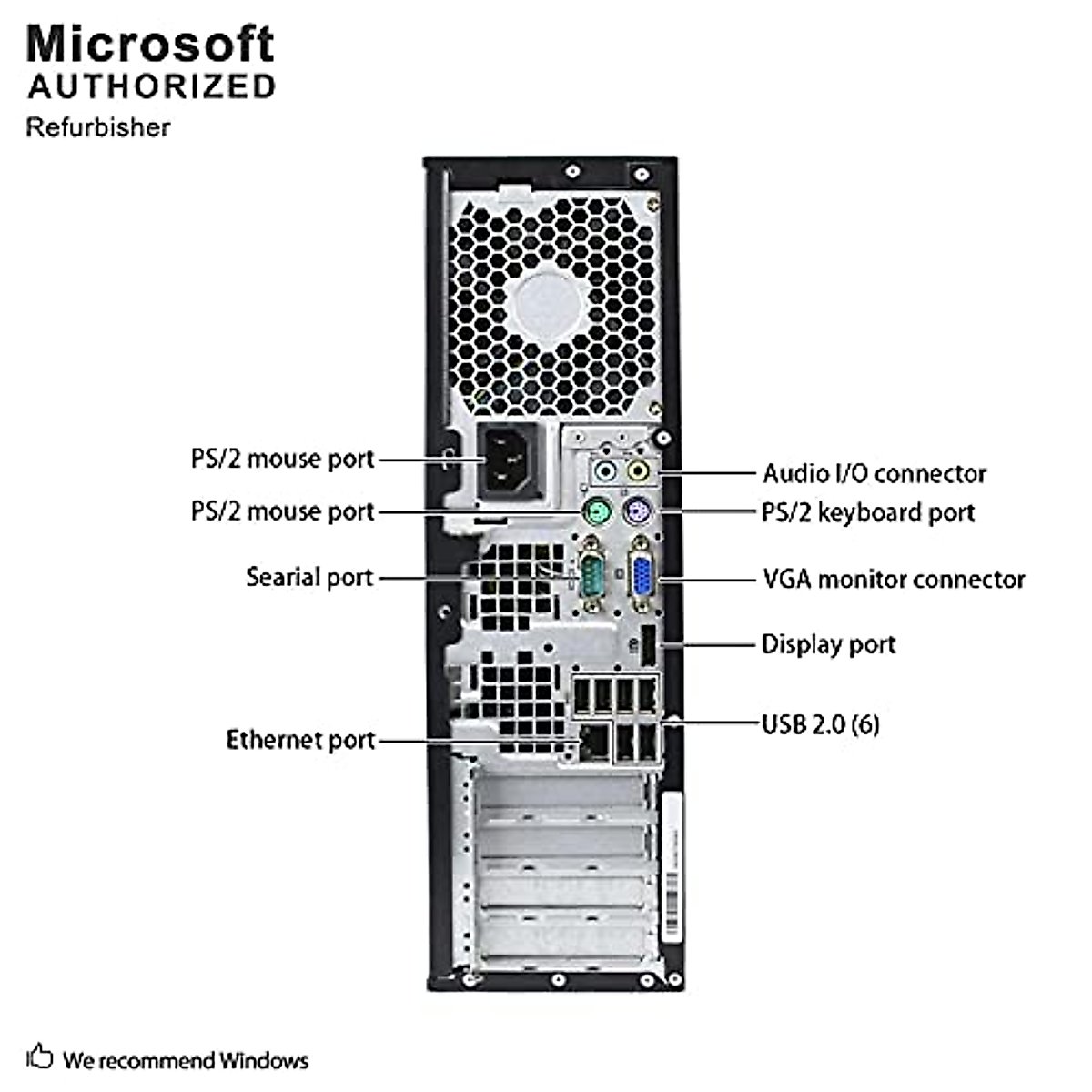 HP Desktop Computer, Core 2 Duo 3.0 GHz Processor, 4GB, 160GB, DVD, WiFi Adapter, Windows 10, 19in LCD Monitor Included (Brands may vary) (Renewed)