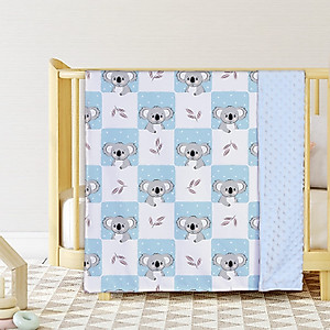 DUISE Koala Bear Child Blanket Boys Soft Baby Blanket, Fleece Kids Girl Security Cute Animal Blanket Plush Dot Toddler Newborn Blanket for Nursery Stroller Crib Receiving Blanket Infant Unisex