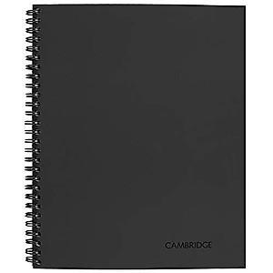 Cambridge Limited Business Notebook, Legal Ruled,6-5/8" x 9-1/2" Page Size, 80 Sheets , Wirebound, Gray (06672)