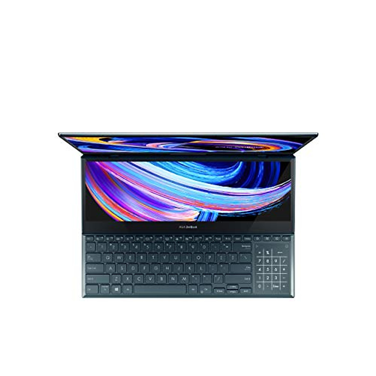 ASUS ZenBook Pro Duo 15 OLED UX582 Laptop, 15.6” OLED 4K UHD Touch Display, Intel Core i7-10870H, 16GB RAM, 1TB SSD, GeForce RTX 3070, ScreenPad Plus, Windows 10 Pro, Celestial Blue, UX582LR-XS74T