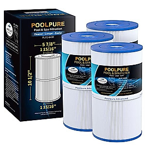 POOLPURE C-6430 Spa Filter Replaces 31489, PWK30, Filbur FC-3915, P/N0969601, 71825, 73178, 73250, 30 sq. ft. Hot Spring Spa Filter 3 Pack