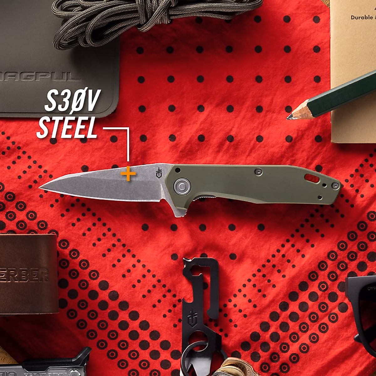 Gerber Gear Fastball - Folding Knife with Lock Release for EDC Gear - Flat Sage