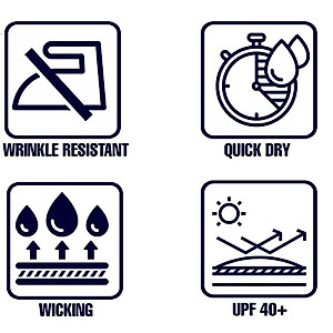 Made in USA Fishing Shirts for Men Long Sleeve Lightweight Dri Fit UPF 40+ Sun Protection Quick Dry Running Hiking Tshirts