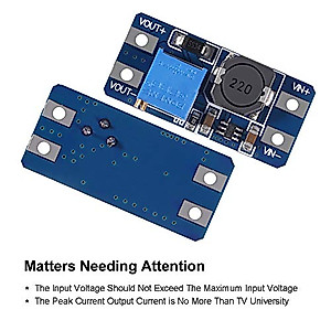 AITRIP 20pcs MT3608 DC-DC Boost Converter 2A Adjustable Step Up Module Voltage Regulator Board Input Voltage 2V-24V to 5V-28V Output Voltage for Arduino
