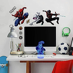 Night Light for Boys and Girls ,XXMANX 3D Nightlight Bedside Lamp 7 Colors Changing Touch &amp; Remote Control Boys Toys Christmas Gifts for Men Kids (Remote &amp; Touch