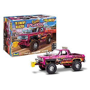 Level 4 Model Kit 1978 Chevrolet Blazer Pickup Truck Pulled Pork Pulldozer 1/24 Scale Model by Revell