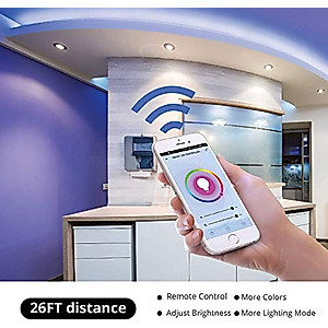 WBM Smart RGB LED Strip Lights, IP65 Waterproof 16.4 ft Long LED Strip, Compatible with Alexa, Google Home, App Control for Home, Kitchen, Bedroom