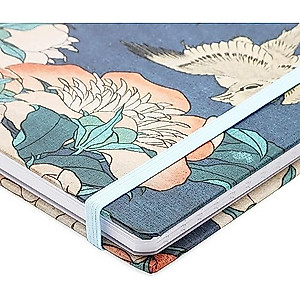 The Gifted Stationery 3-Pack Katsushika Hokusai Hard Cover Journal Notebooks Diary, Painter Inspired Design, 160 Lined Pages, 7x5