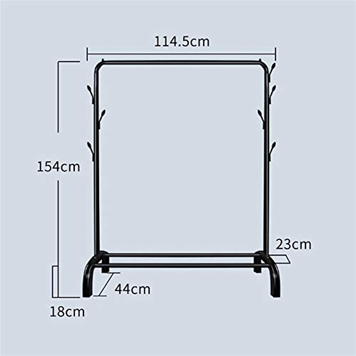 liushop Coat Rack Floor Coat Rack Indoor Single Pole Clothes Shelf Balcony Clothes Pole Outdoor Drying Rack Portable Coat Rack
