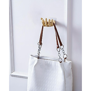 Halloween Hand Wall Hook Hand Hooks for Wall Funky Wall Hooks Unique Wall Hooks Cute 3D Plastic Hand-Shaped Adhesive Hook Decorate Can Be Used to Hand Lightweight Items Key/Scarves/Soap, Green