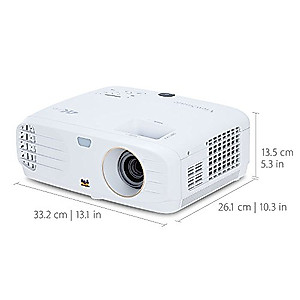 ViewSonic True 4K Projector with 3500 Lumens HDR Support and Dual HDMI for Home Theater Day and Night, Stream Netflix with Dongle (PX747-4K)