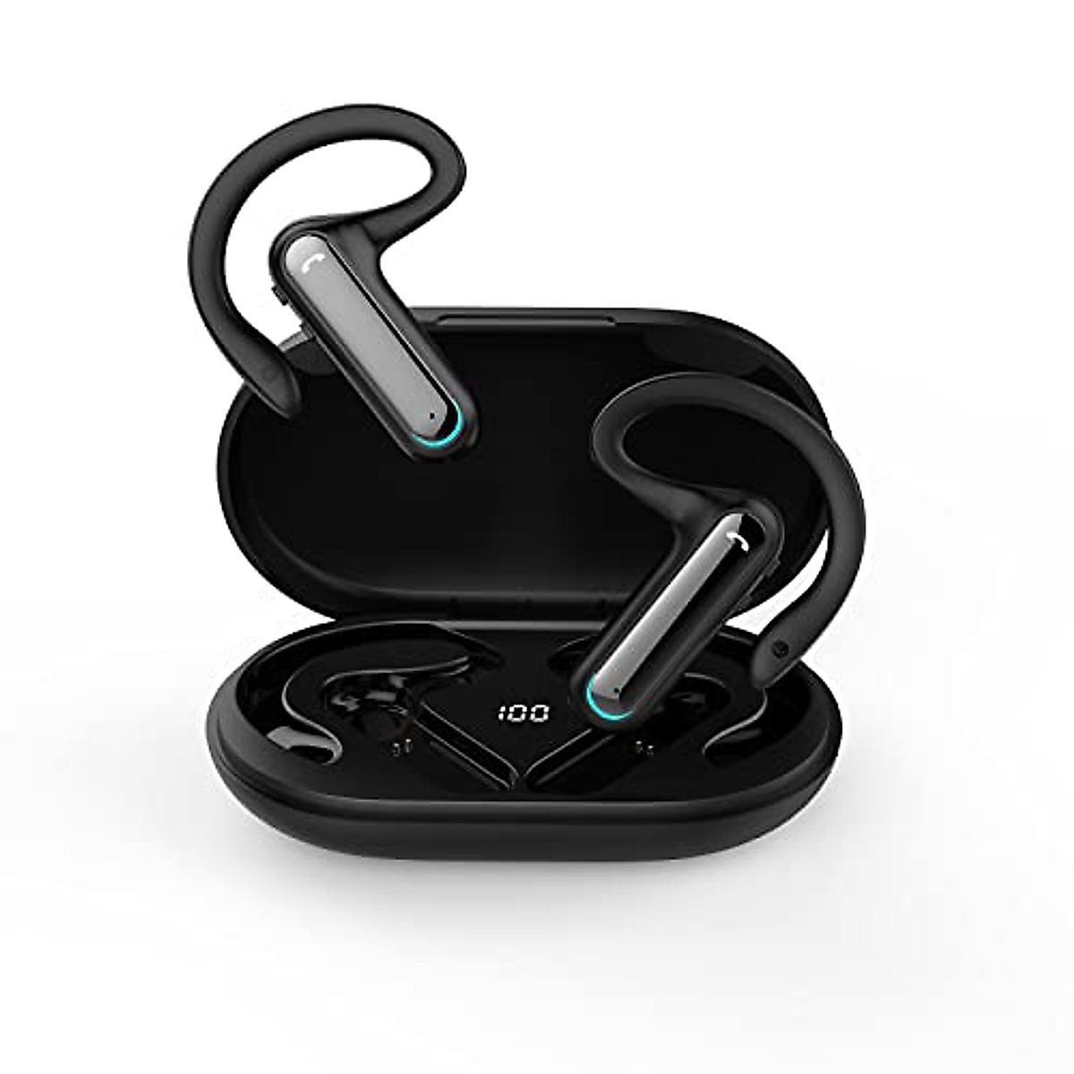 RISTARWH Wireless Earbuds,Bluetooth 5.2 Headphones Sport Wireless HiFi Stereo Earphones Non-in-Ear Noise Cancelling Headset for Business/Driving/Office