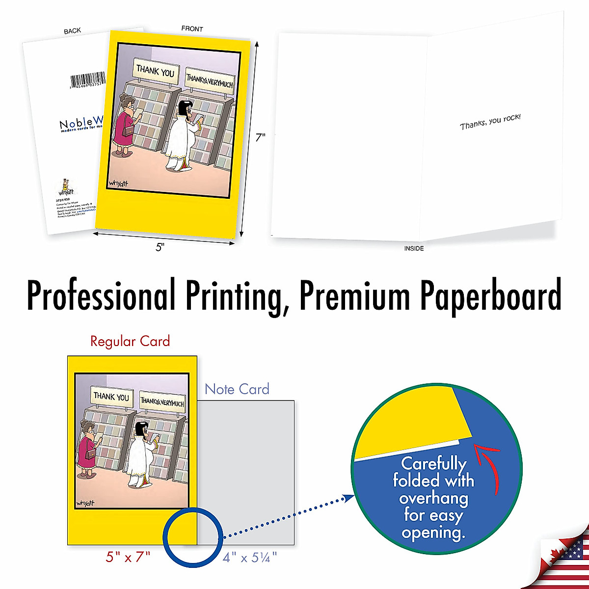 NobleWorks - 36 Assorted Set Funny Mixed Occasions Cards Bulk Box w/Envelopes, Humor Birthday Get Well Friendship (36 Designs, 1 Each) - Whyatt's Wide Variety AC9382XXG-B1x36