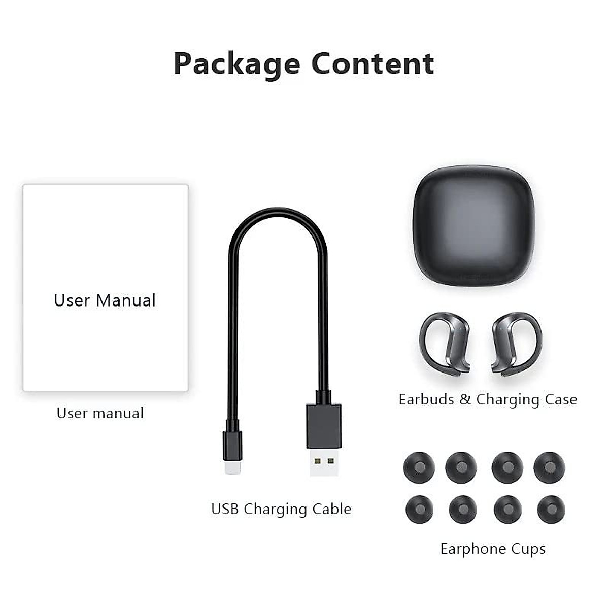 Lunjee TWS Wireless Headphones Bluetooth Earphones Noise Canceling Sports Waterproof Headset 9D Stereo Wireless Earbuds with Microphone