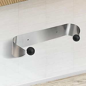 Wall Mount Stainless Steel Rack Kitchen Paper Towel Holder Under Cabinet