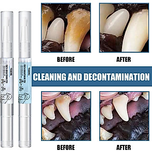 Pet Toothbrush Pen, Upgrade Dog Teeth Cleaning Pen Pet Teeth Repairing Kit, Cat/Dog Tooth Whitening & Cleaning Teeth Brightening Pen for Dog Cats Dental Care Fresh Breath