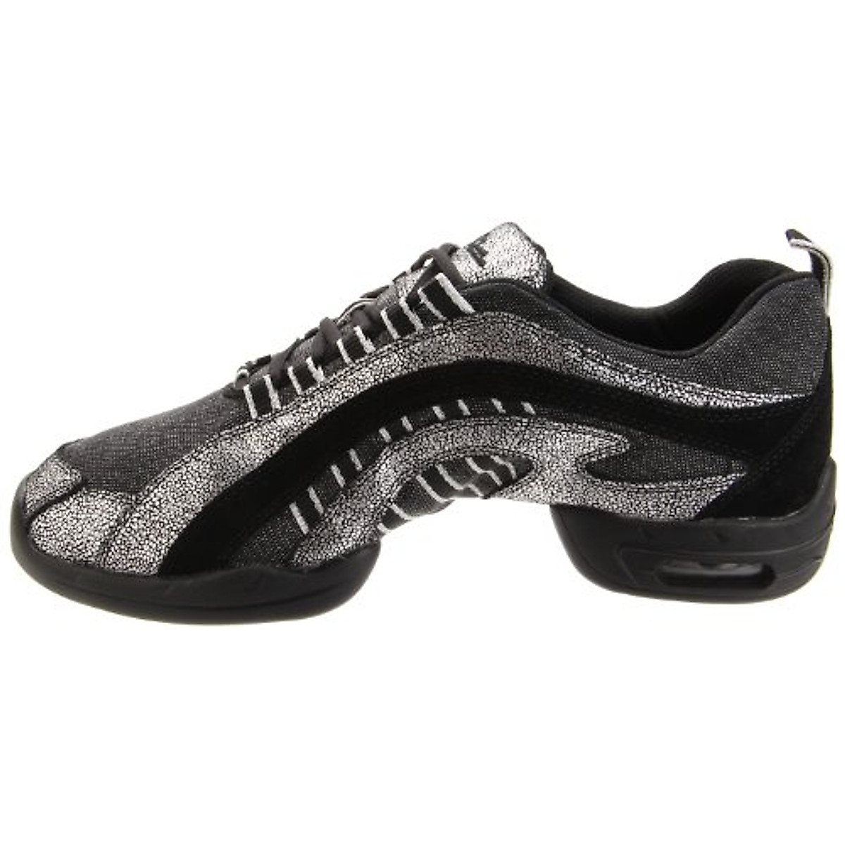 Sansha Women's Electron Canvas-W, Black/Silver, 9 8 M US