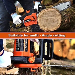 MAXLANDER Electric Chain Saw, 9 Amp Corded Chainsaw, 15m/s with 14 Inch Chain and Bar, Light Weight Multi Angle Fast Cut Powerful High Efficiency