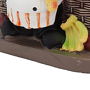 Chef Salt and Pepper Shakers, Chef Stature Holder Decorative Synthetic Resin Ingenious Vivid Chef Figurine Holder with 2 Glass Sauce Bottle