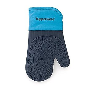 Tupperware Silicone Oven Glove Mitt Pot Holder in Blue