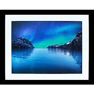 Black 22x28 Gallery Poster Frame with 18x24 Mat - Wide Molding - Includes Attached Vertical and Horizontal Hanging Hardware - Crystal Clear Plexiglass Front - Display 22 x 28 Inch Picture or Art