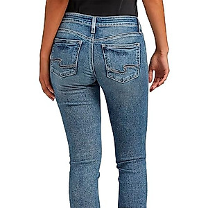 Silver Jeans Co. Women's Britt Low Rise Curvy Fit Capri Jeans, Med Wash EPX396, 24 Regular