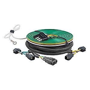 CURT 58902 Custom Towed-Vehicle RV Wiring Harness for Dinghy Towing, Fits Select Jeep Wrangler TJ , Black
