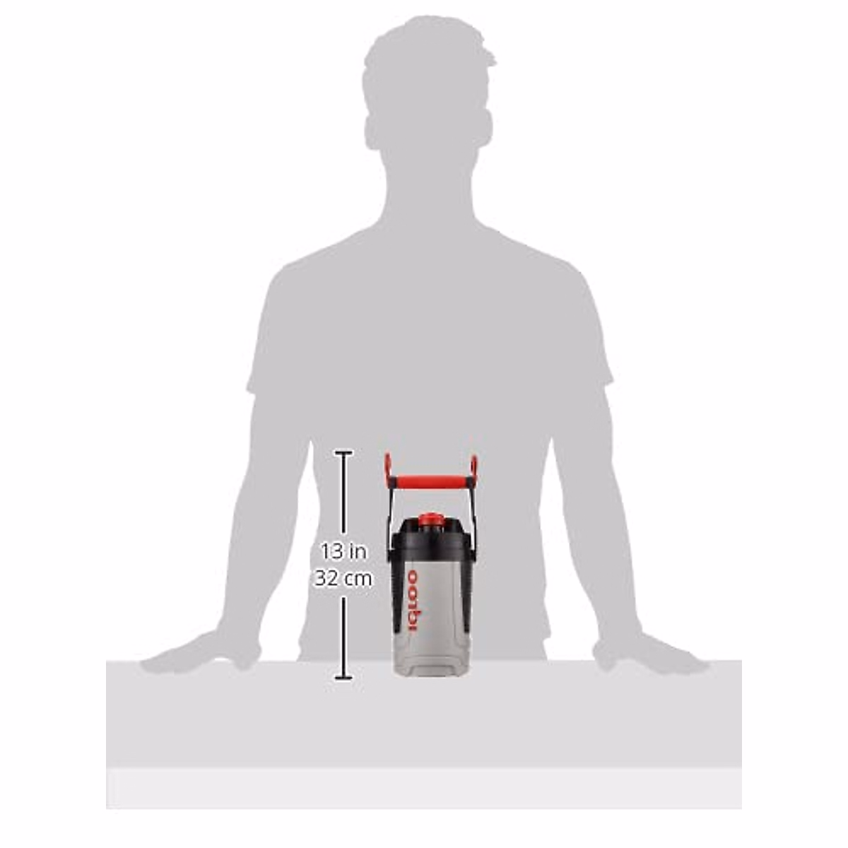 Igloo Proformance 1 Quart Water Jug, Black/Red