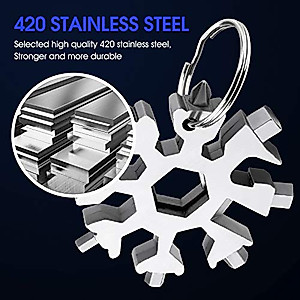 Gifts For Men Fathers , Gifts For Dad 18-in-1 Snowflake Multi Tool Snowflake Tool Stainless Steel multitool for Men Women Outdoor Travel Camping Adventure Tools(Black 2pcs)